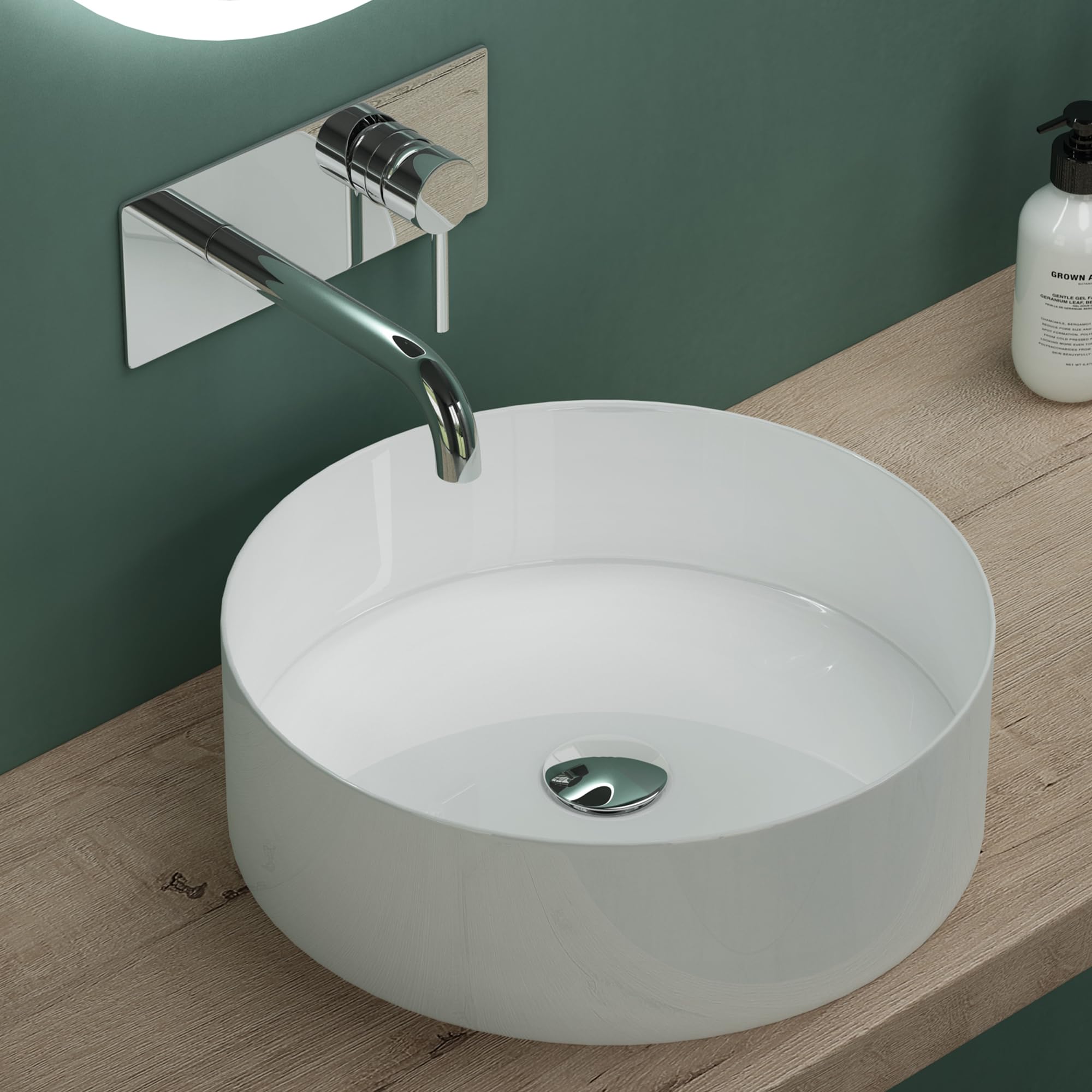 Mai & Mai Vasque à Poser 40x40x13cm Lavabo en Céramique Blanc avec Nano ...