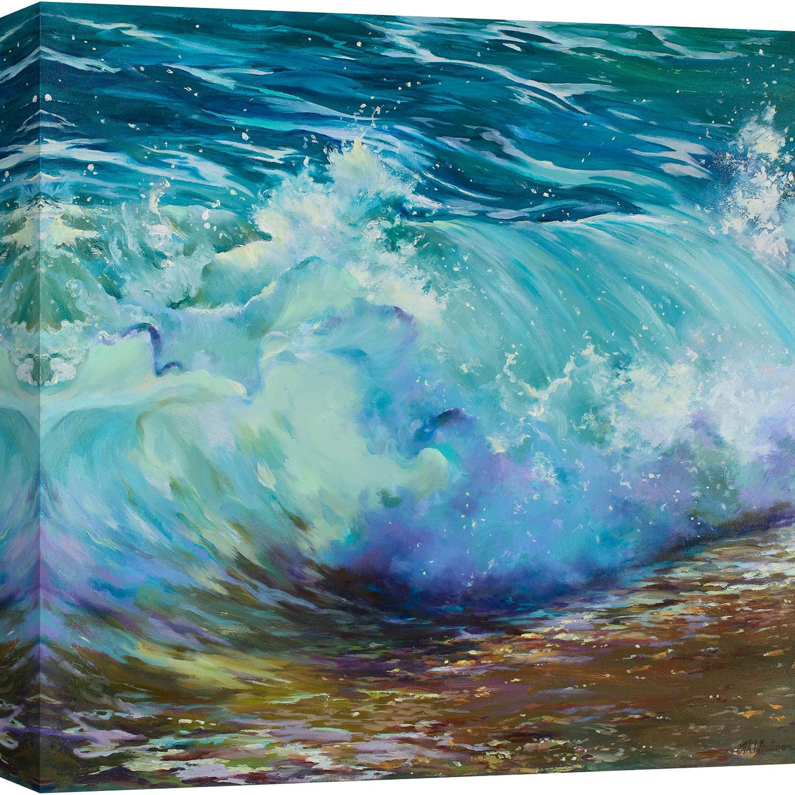 Tableau paysage marin - impression sur toile - Nel Whatmore - Vague sur ...