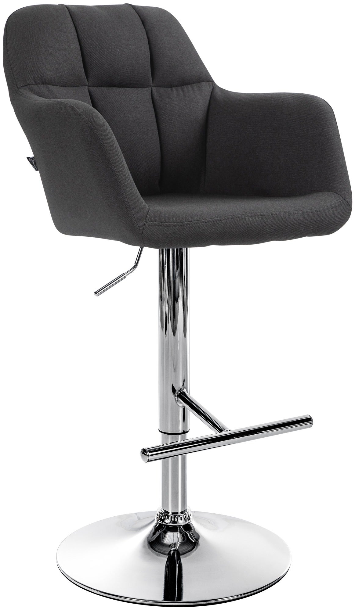 Taburete de bar Natoma tela cromo negro | Leroy Merlin