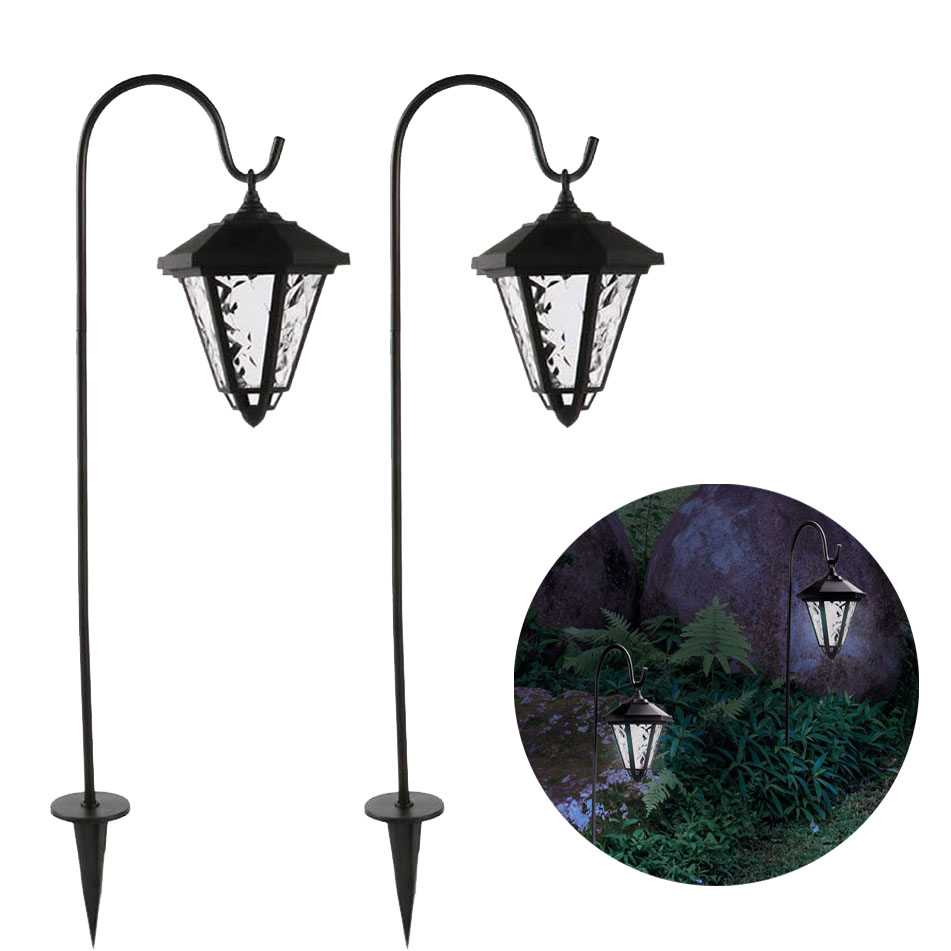 Lampes suspendues hexagonales solaires d'extérieur,lanternes de jardin ...