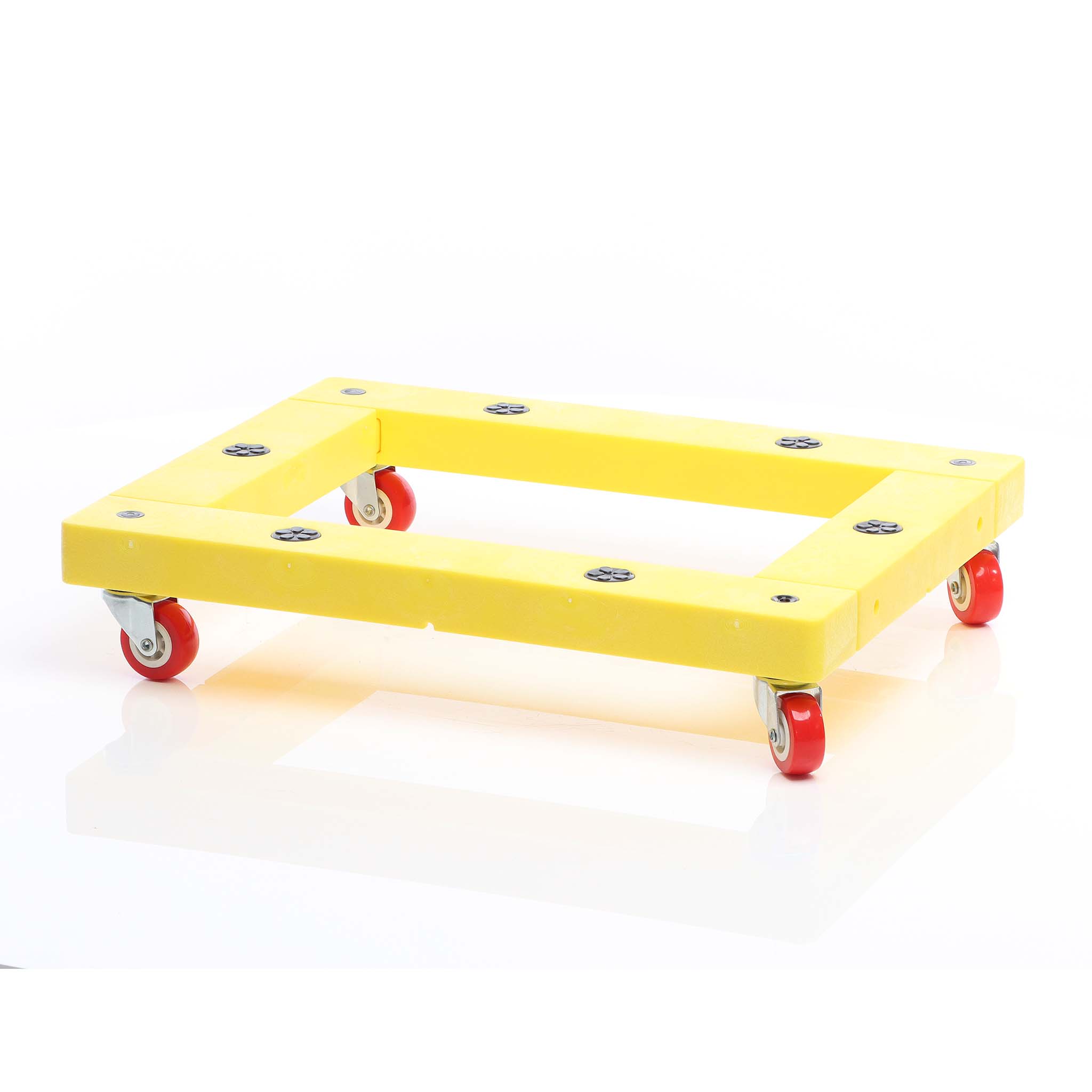 Wiltec Chariot de transport à roulettes Plateau roulant carré pour ...