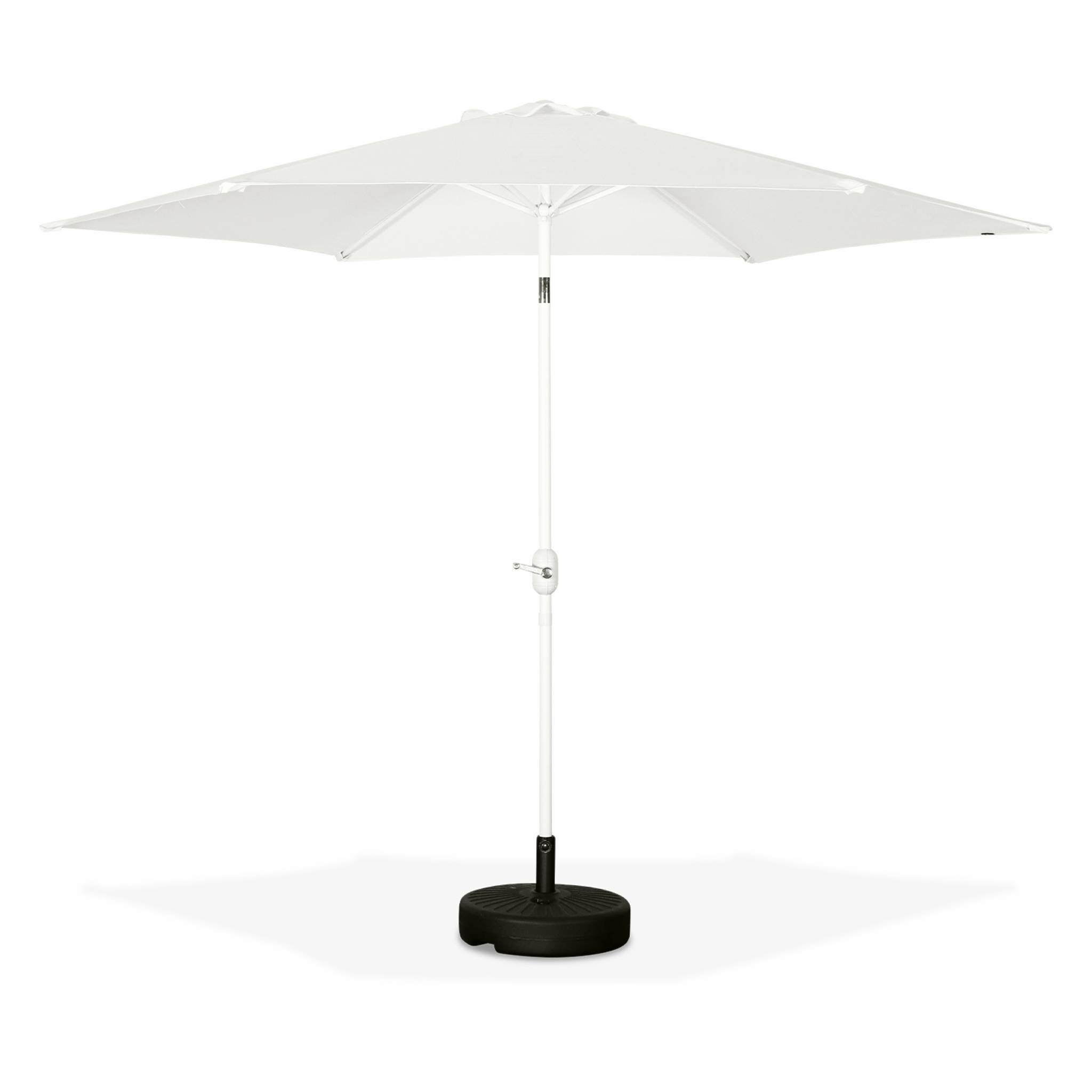 Parasol droit rond Ø300cm - Touquet Ecru - mât central en aluminium ...