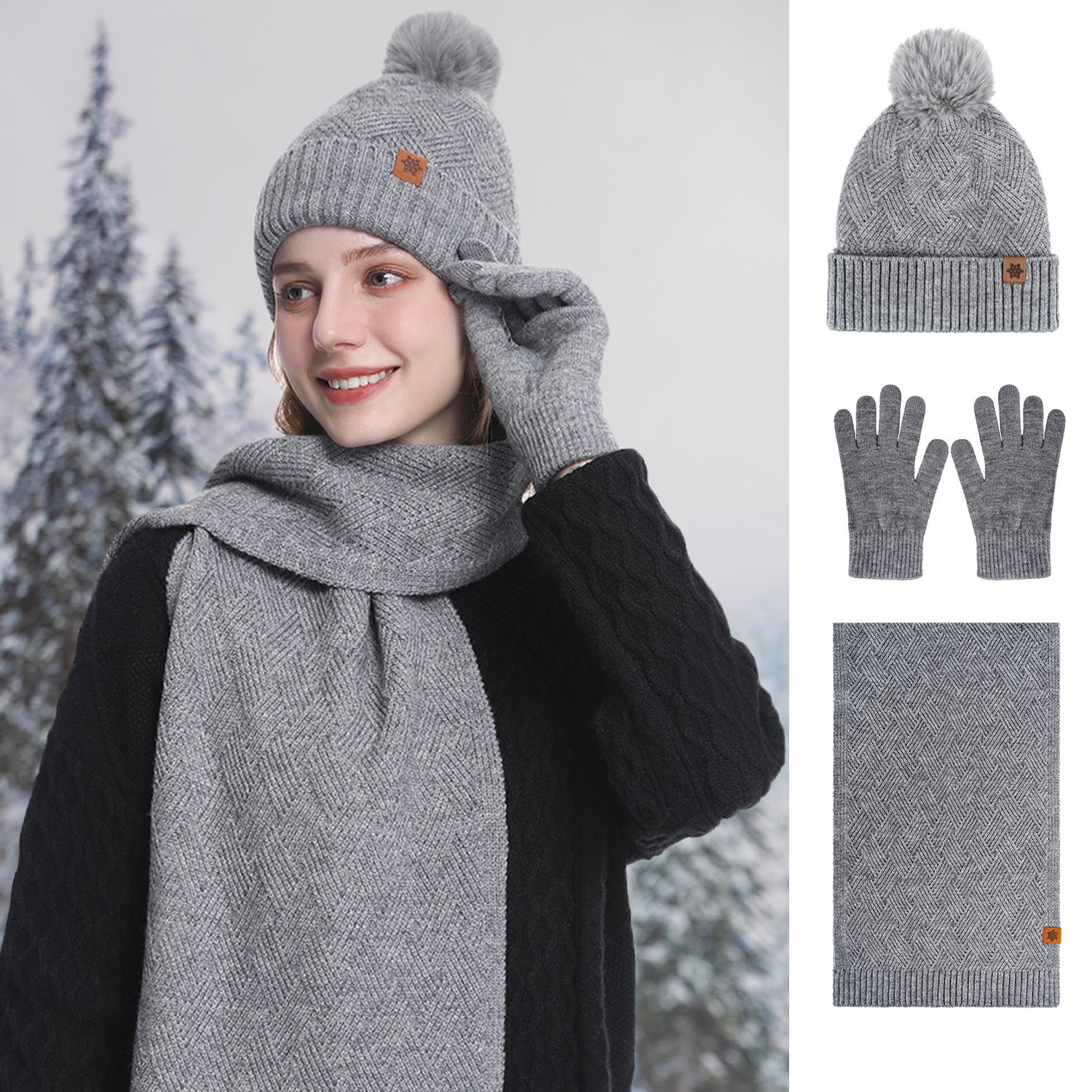 Ensemble Echarpe Et Gants Femme