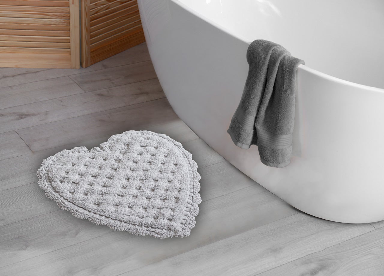 Tapis de bain en coton Giulietta Grigio | Leroy Merlin