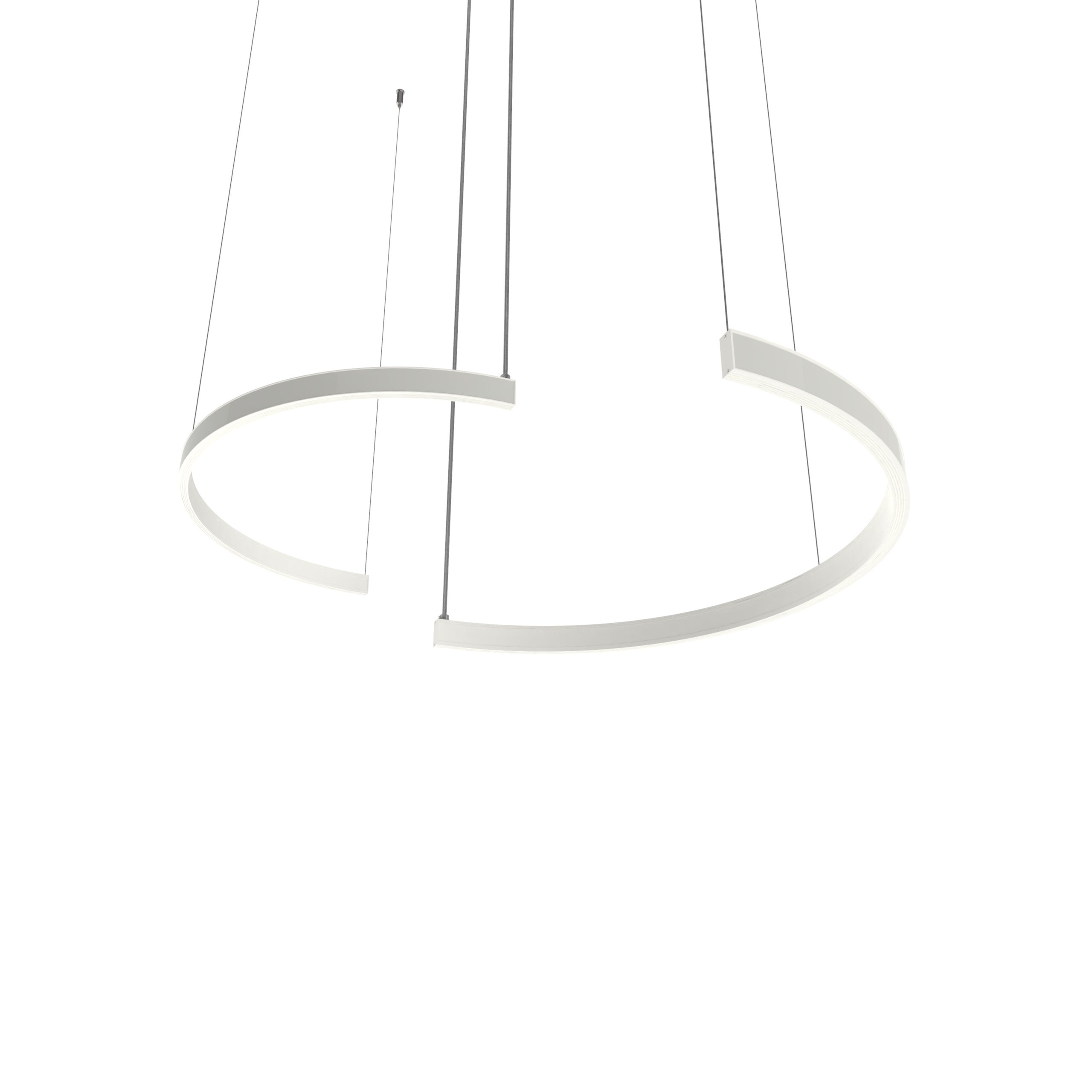 HALF SUSPENSION Ø62 2X METAL BLANC TRAFFIC 34W 4000K | Leroy Merlin