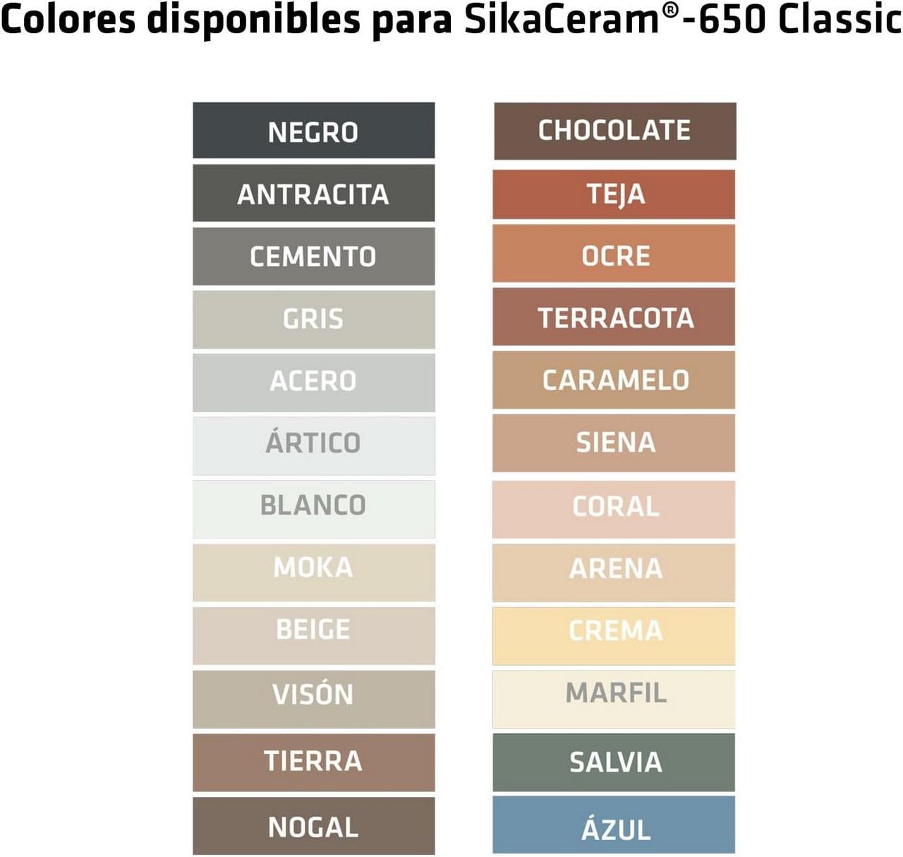 LECHADA JUNTAS SIKACERAM 650 CLASSIC C20 MARCA SIKA | Leroy Merlin