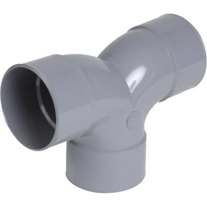 Raccord PVC gris coudé double 87 degrés30 Nicoll - Diamètre 100 mm ...