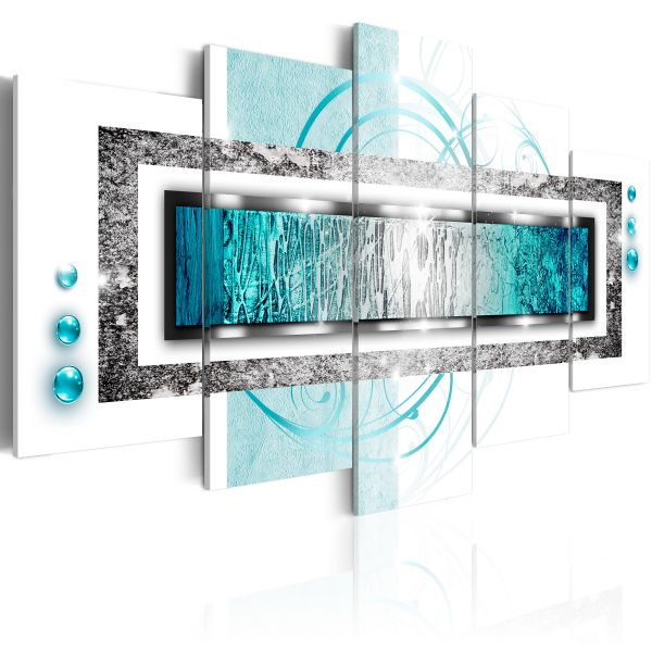 Tableau Blizzard turquoise 100x50 cm | Leroy Merlin