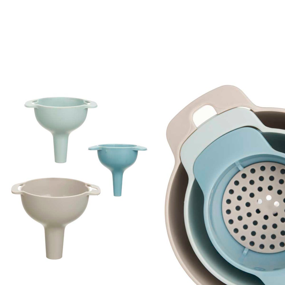 SET 3 EMBUDOS PLASTICO CON FILTRO KINVARA | Leroy Merlin