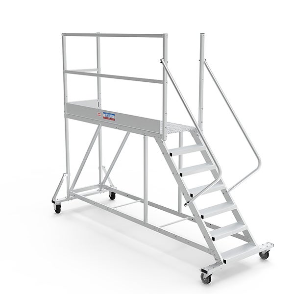 Plateforme roulante 7 marches - Hauteur max. de travail 3.40m - PTF207G ...