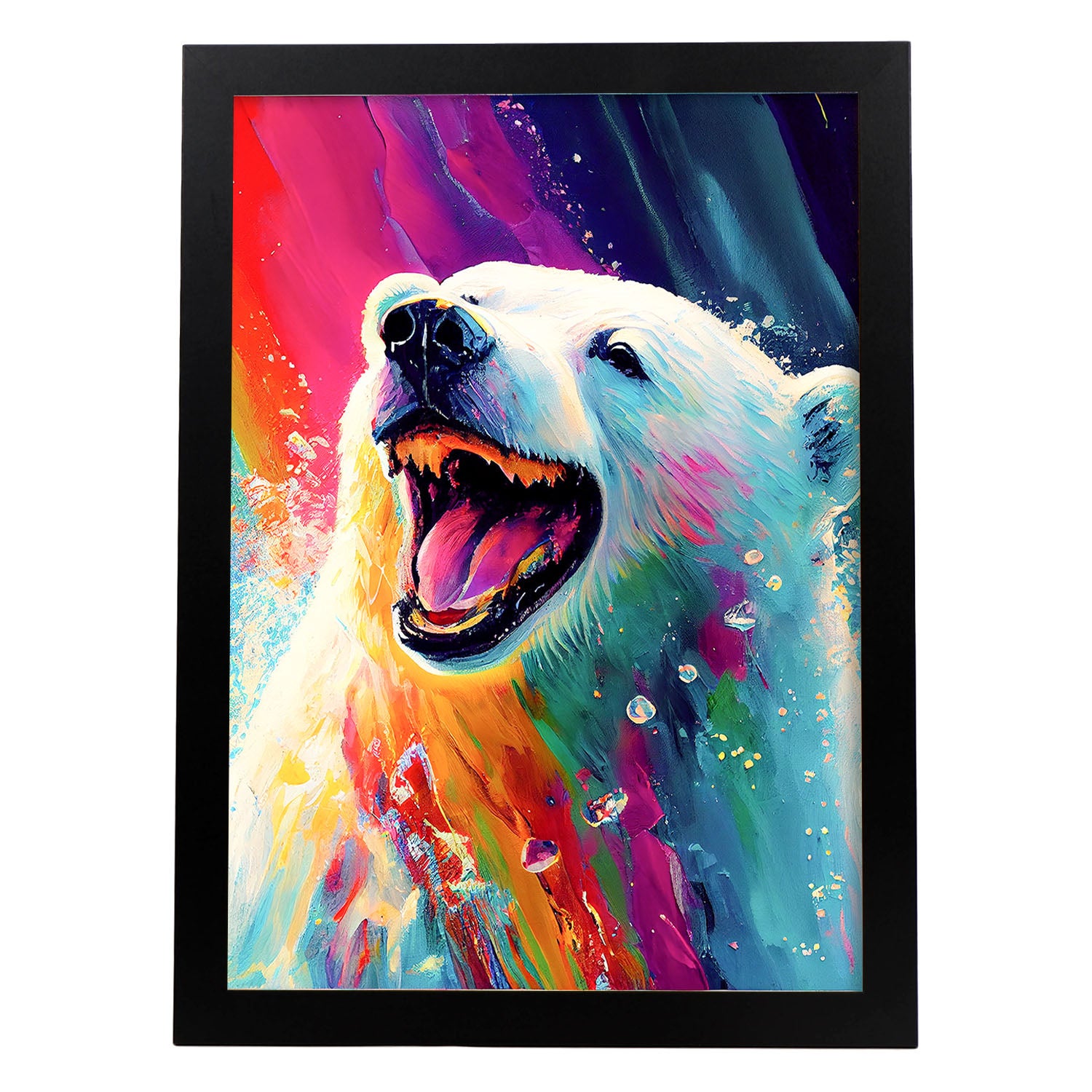 Nacnic Poster De Oso Polar Estilo Retrato Coloridas Ilustraciones De ...