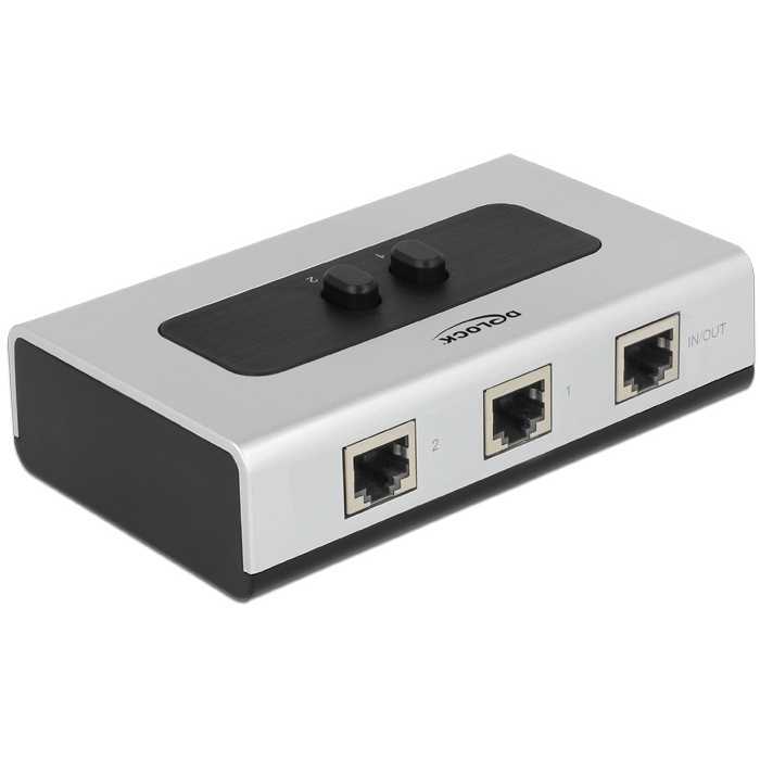 DeLOCK Switch RJ45 10/100/1000 Mbps 2 ports | Leroy Merlin