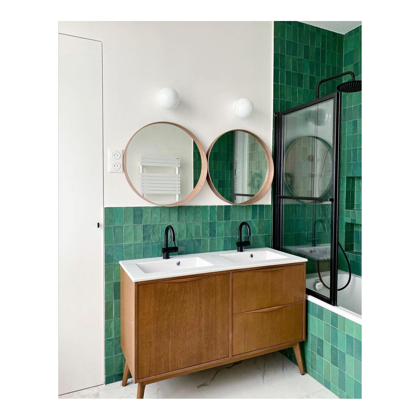 Cornière Carrelage mural faïence effet zellige FEZ 12,5x6,2cm Quart de ...