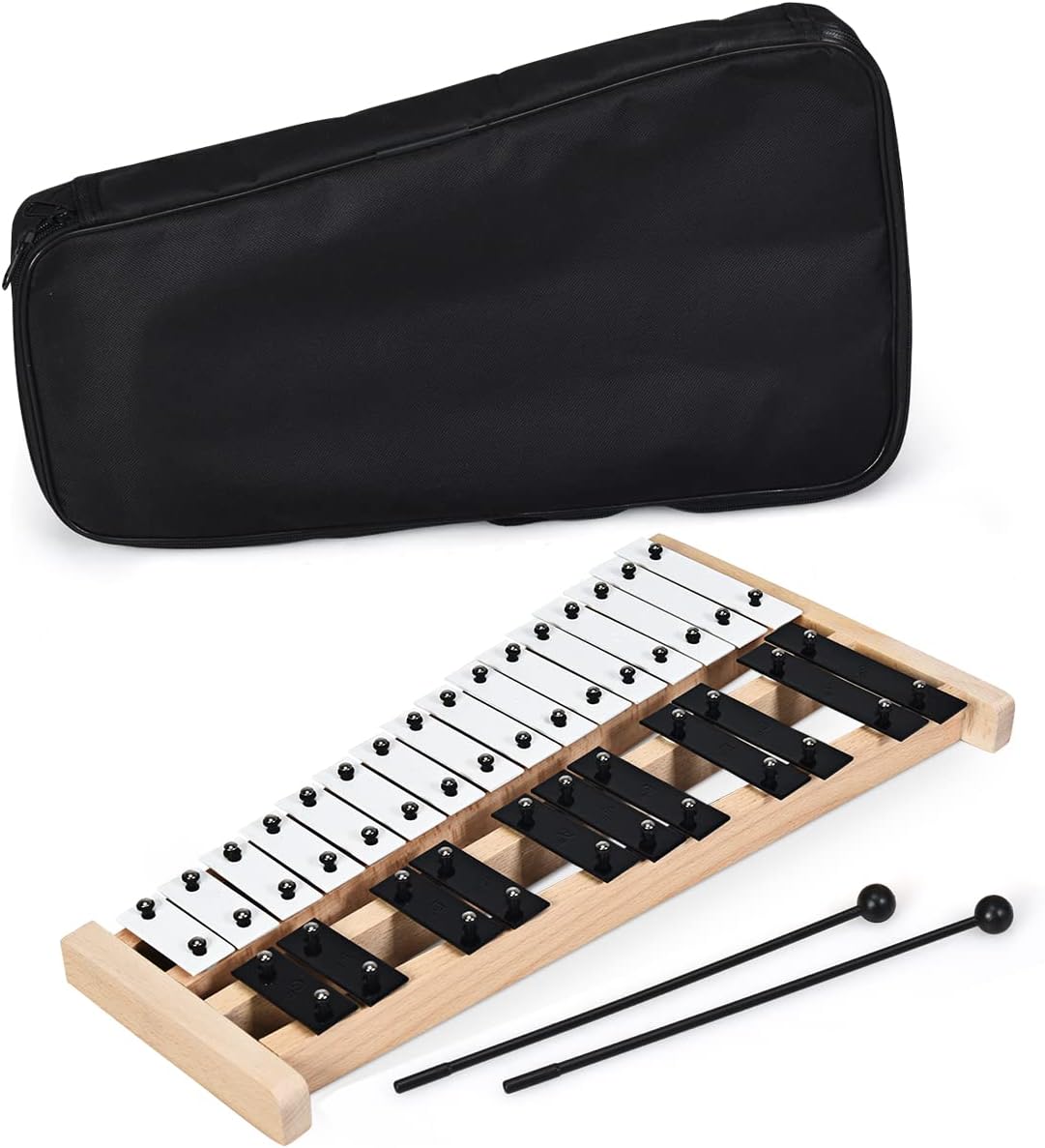 Xylophone Professionnel à 27 Touches, Glockenspiel en Aluminium avec ...