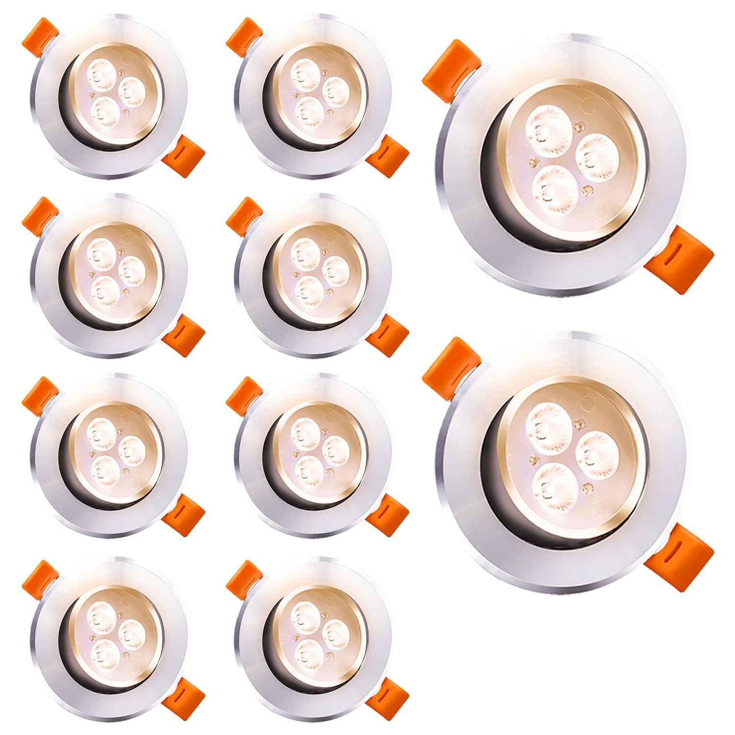 Spots LED empotrables orientables 3W blanco cálido 3000K 85mm para ...