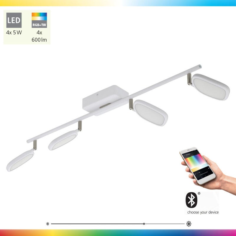 Plafonnier Smart RGB LED DIMMABLE salon spot bar lampe réglable lumière ...