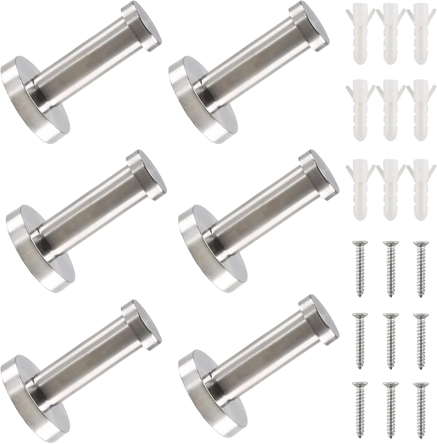 6 ganchos para toallas de pared para baño, perchero para baño, ganchos ...