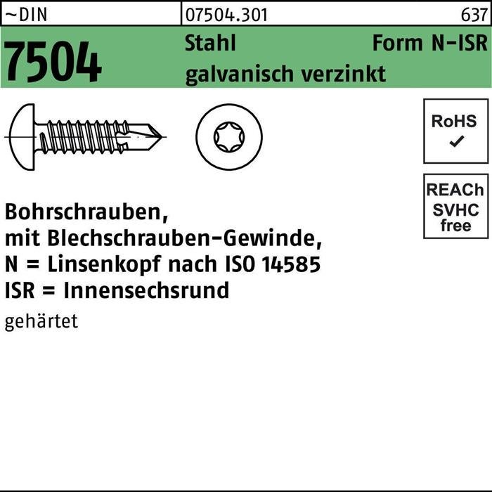 Reyher Vis autotaraudeuse DIN 7504 m.Innensechsrund | Leroy Merlin