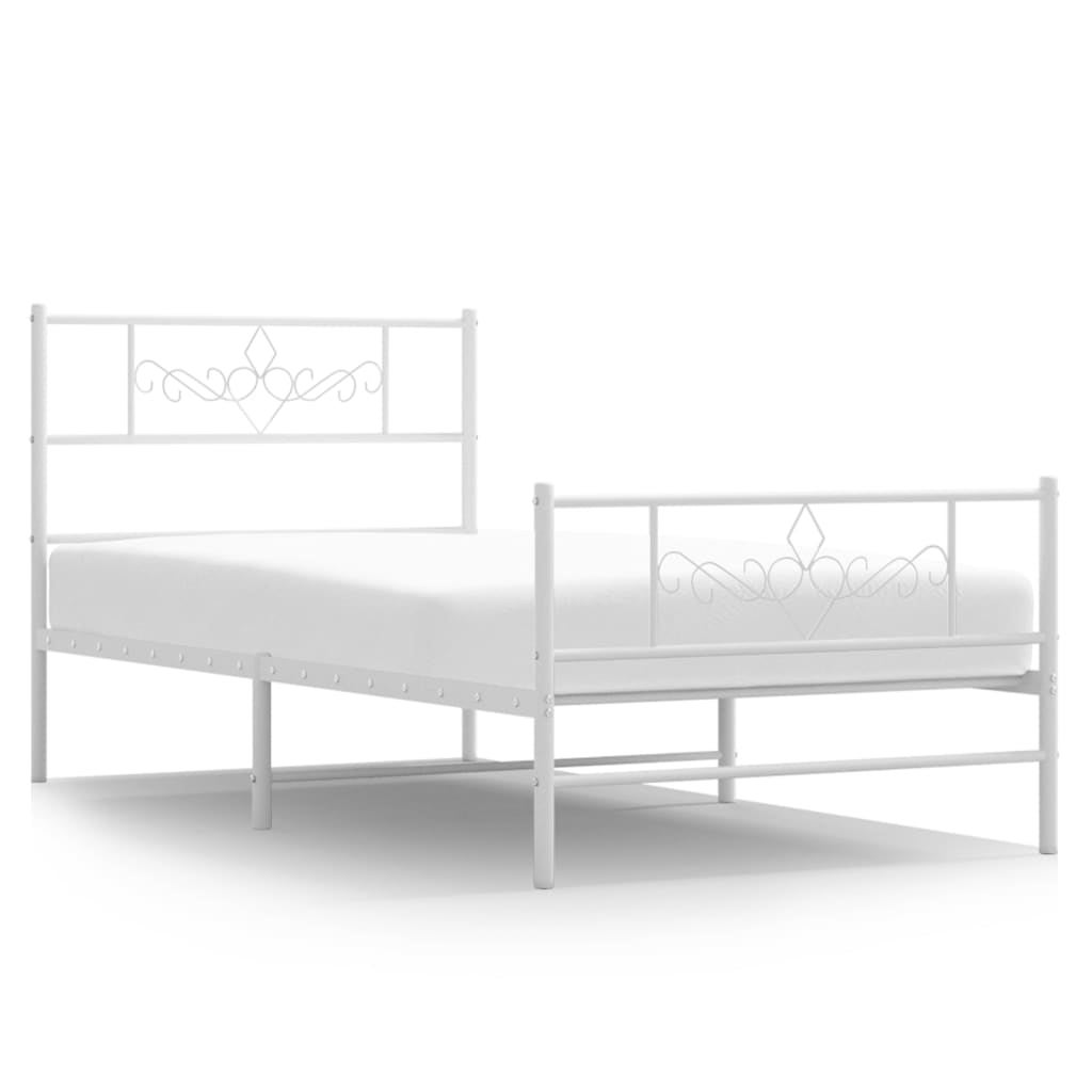 Lit simple | Lit adulte | Cadre de lit métal avec tête de lit|pied de ...