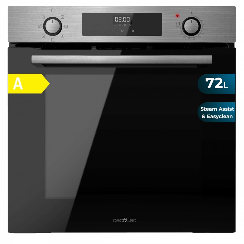 Cecotec Forno a incasso multifunzione Inox con capacità di 72 l, 7 funzioni, Grill, Defrost e ...