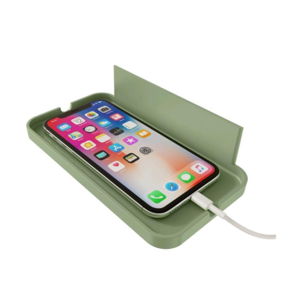 Porte smartphone pour sèche-serviettes ALUTU MUSIC - Vert Amande | Bricoman