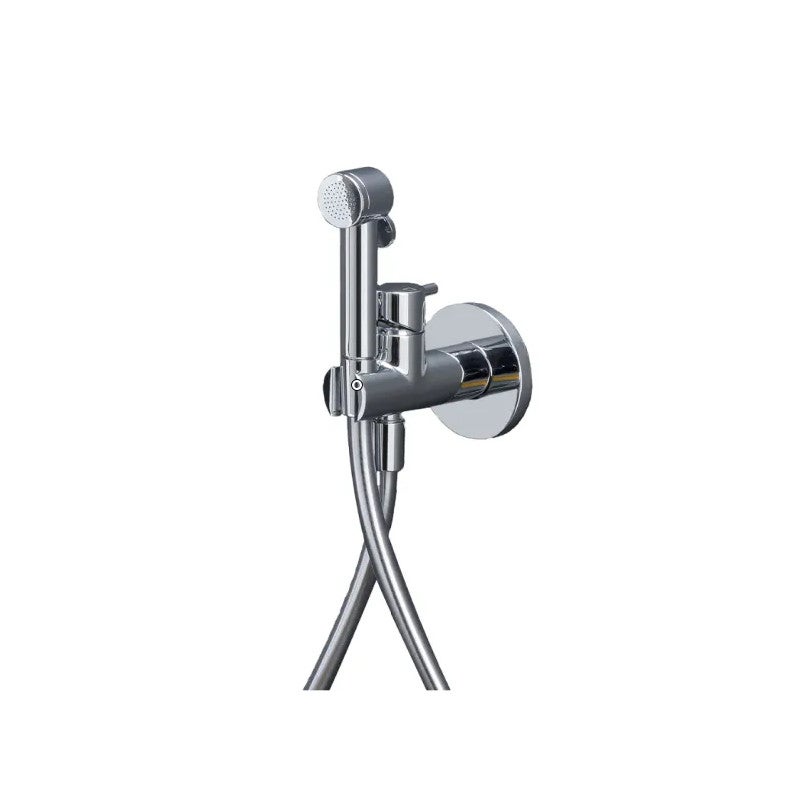 Kit applique douchette WC hygiénique avec mitigeur encastré, chromé ...