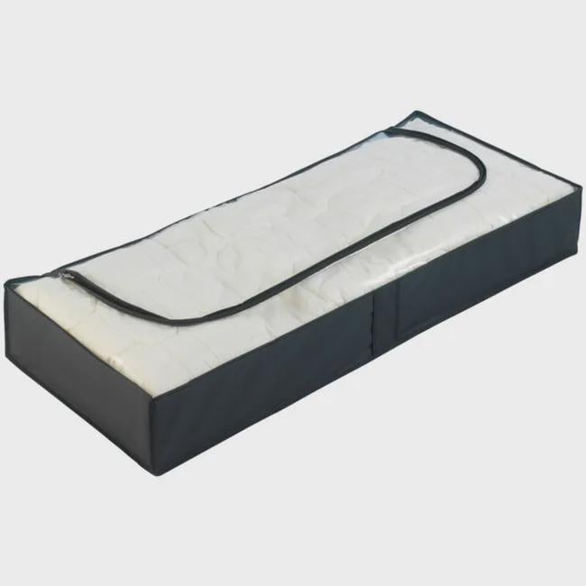 Caja de almacenaje bajo cama, color negro intenso, gran capacidad para ...