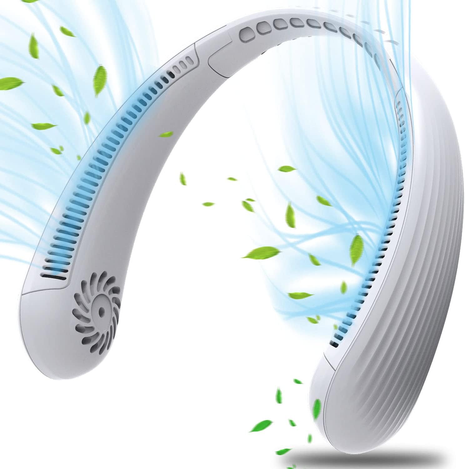 Ventilateur de cou portable, ventilateur USB 4000 mAh rechargeable sans ...