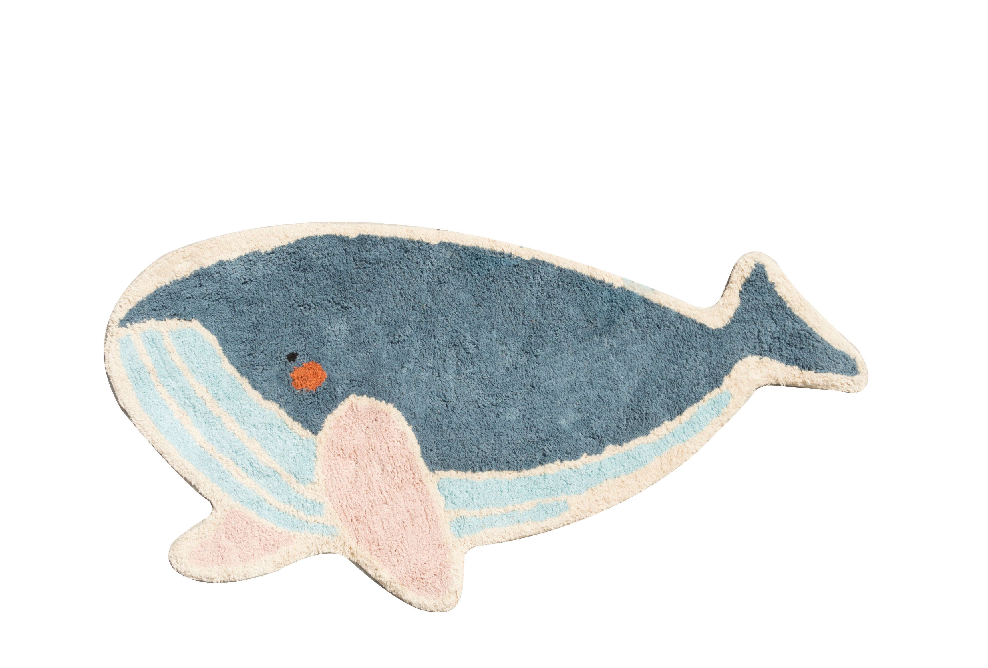 Tapis enfant en coton forme de baleine S | Leroy Merlin