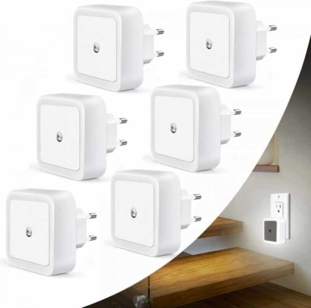Veilleuse Prise Electrique LED Automatique Lot de 6,Lampe Veilleuse ...