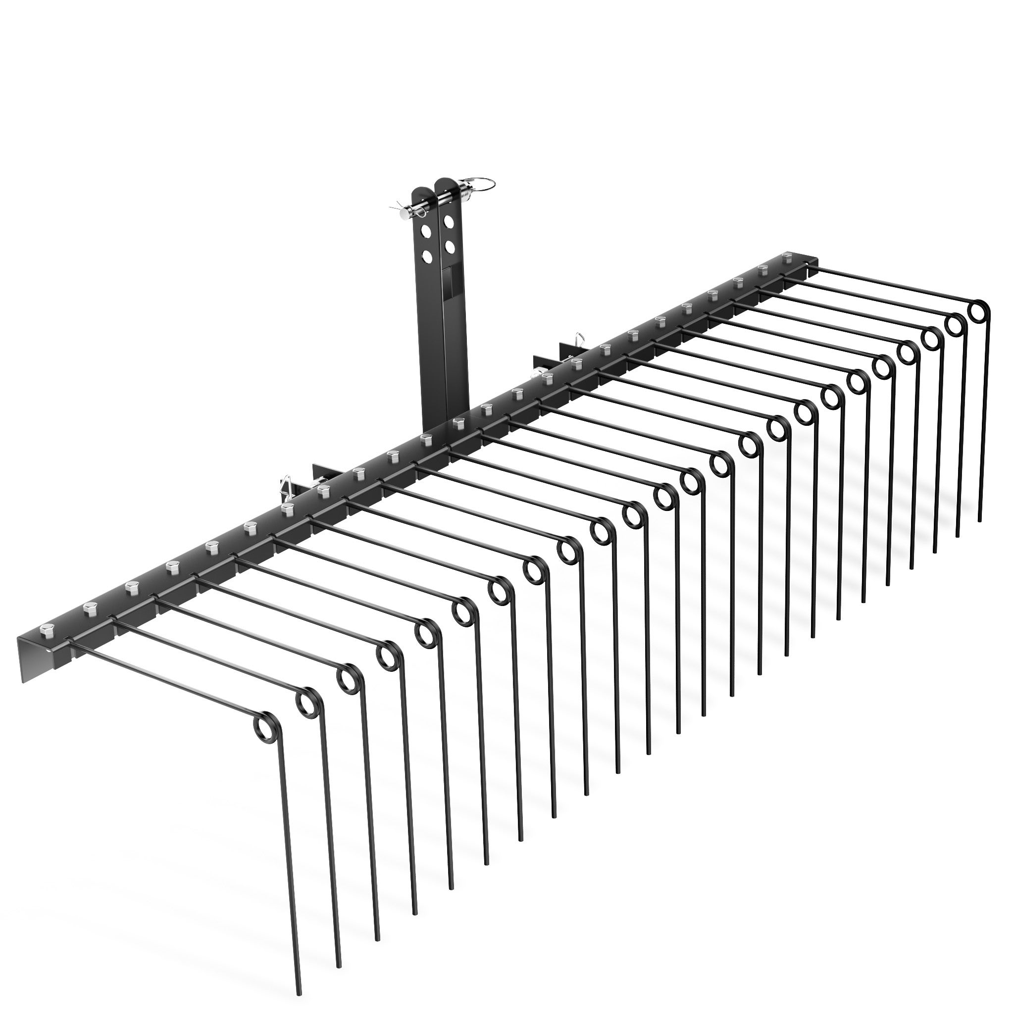 Scarificateur Autoporté 1830 x 760 x 480 mm 24 Dents Noir 70" Largeur ...