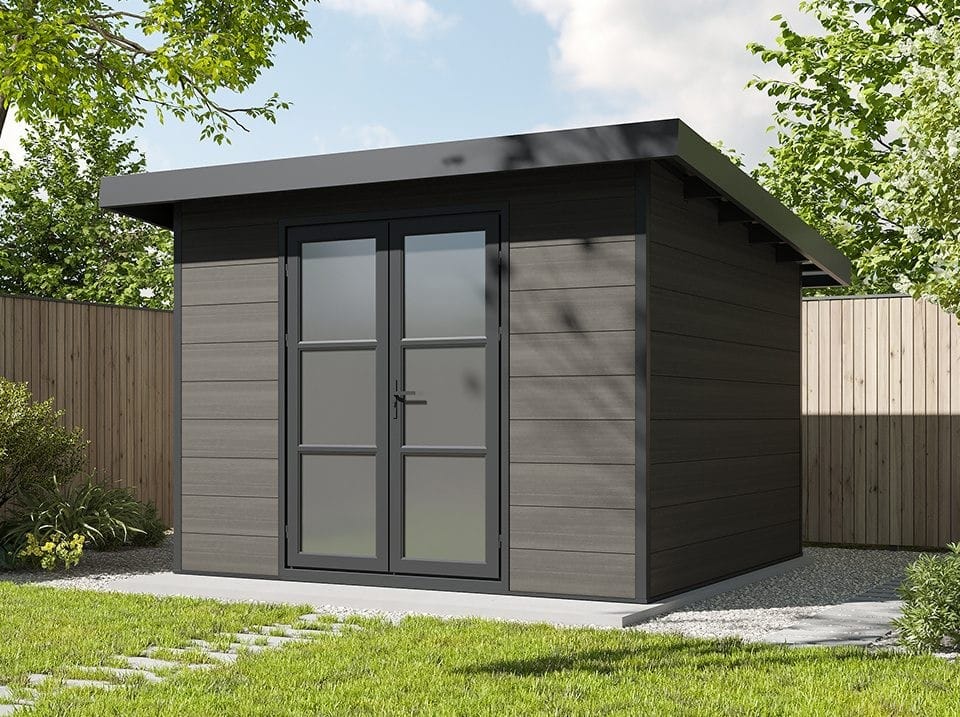 Abri de Jardin Composite ALMA - 9m2 Gris - Cabane de Jardin | Leroy Merlin Abri de Jardin Composite ALMA - 9m2 Gris - Cabane de Jardin | Leroy Merlin