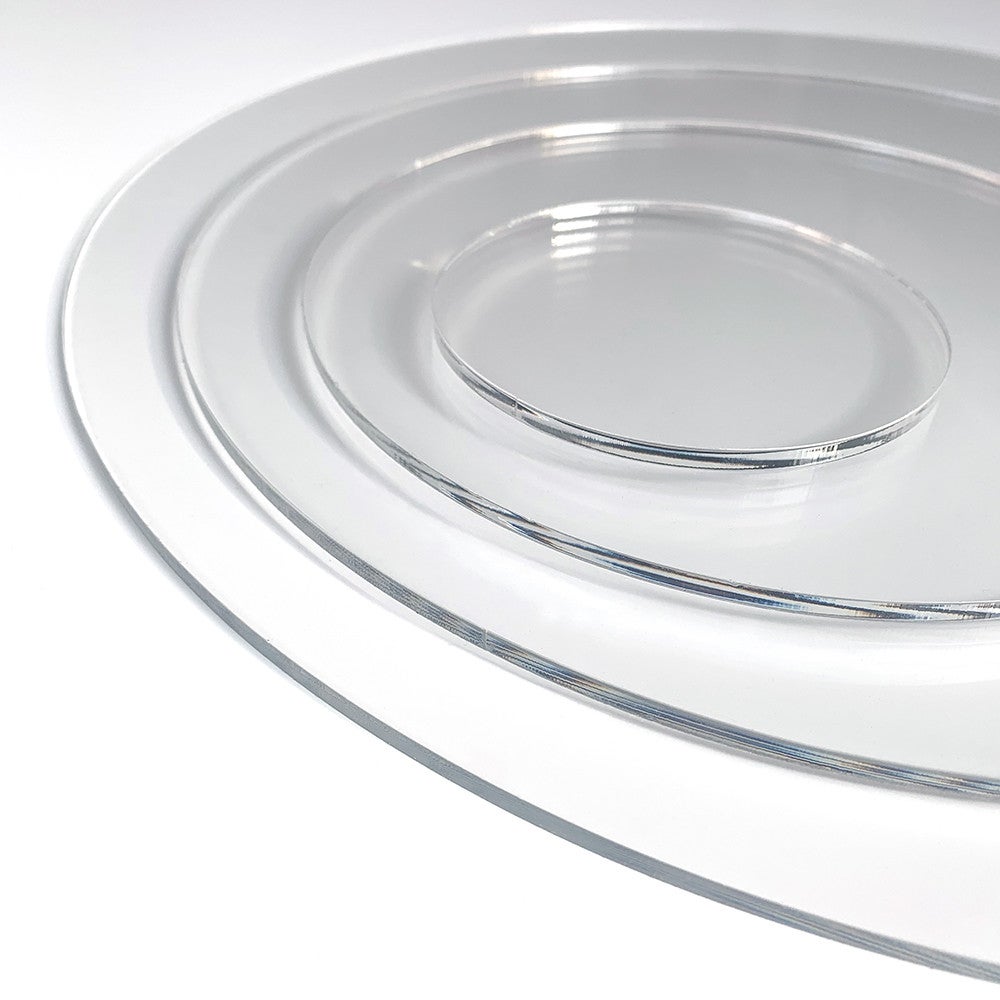Rond verre acrylique transparent 1 mm - Diamètre 80 cm (800 mm) - Disque verre synthétique ...