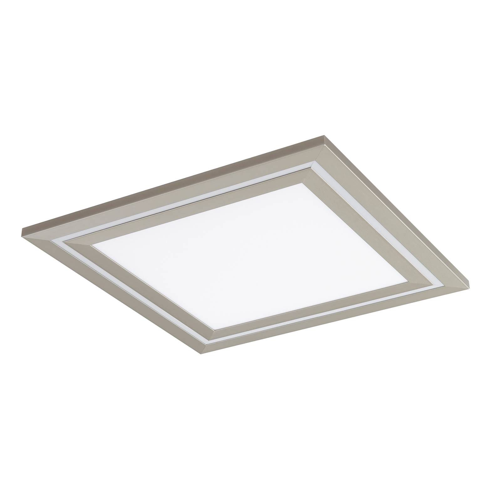 Lucande Lámpara de techo LED Leicy, níquel 60 cm Flujo de color RGB ...