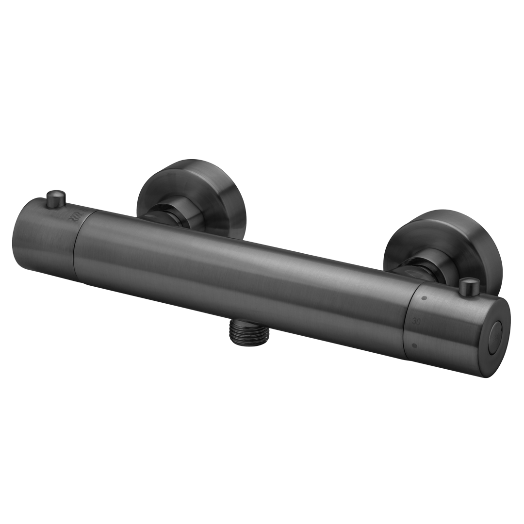 Luisa mitigeur douche thermostatique gris gun métal | Leroy Merlin