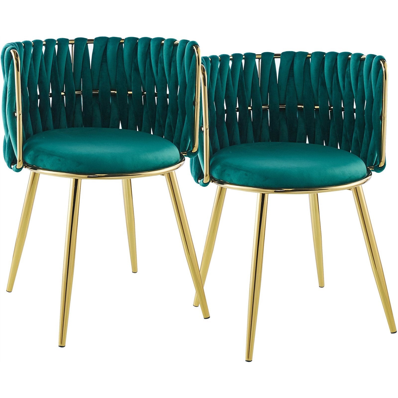 Chaise Melly 125 lot de 2 53 x 57 x 80 cm Vert forêt | Leroy Merlin
