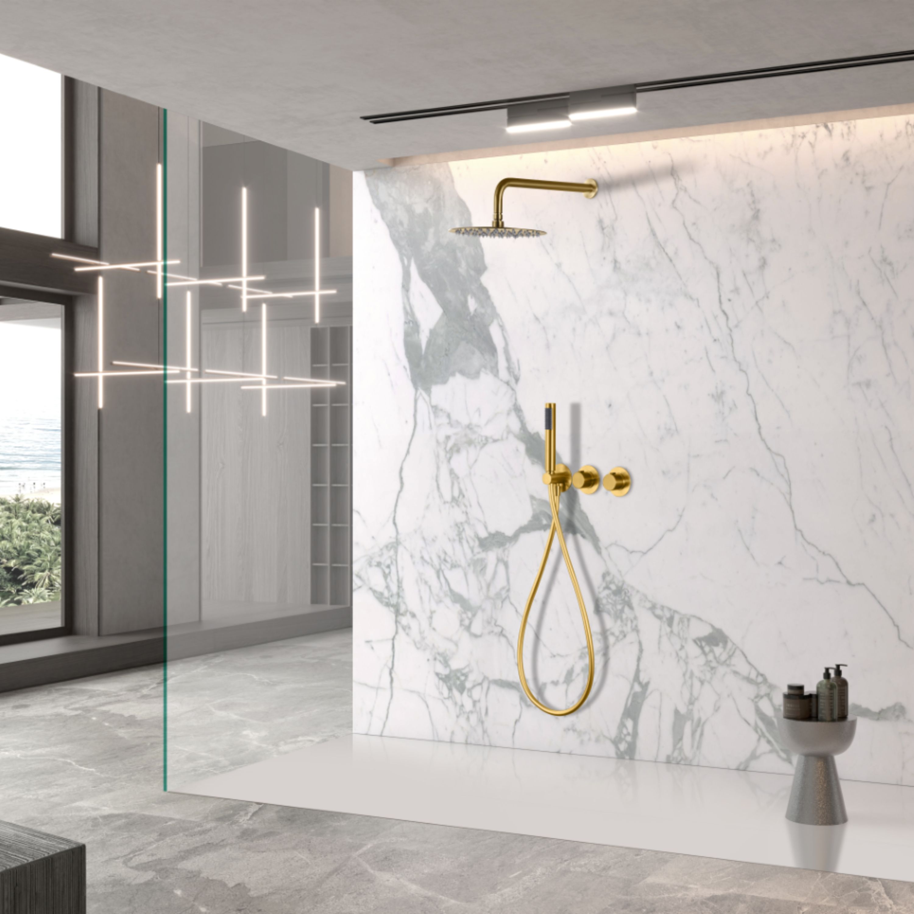 IMEX - Colonne de douche thermostatique encastrée sans robinet ...