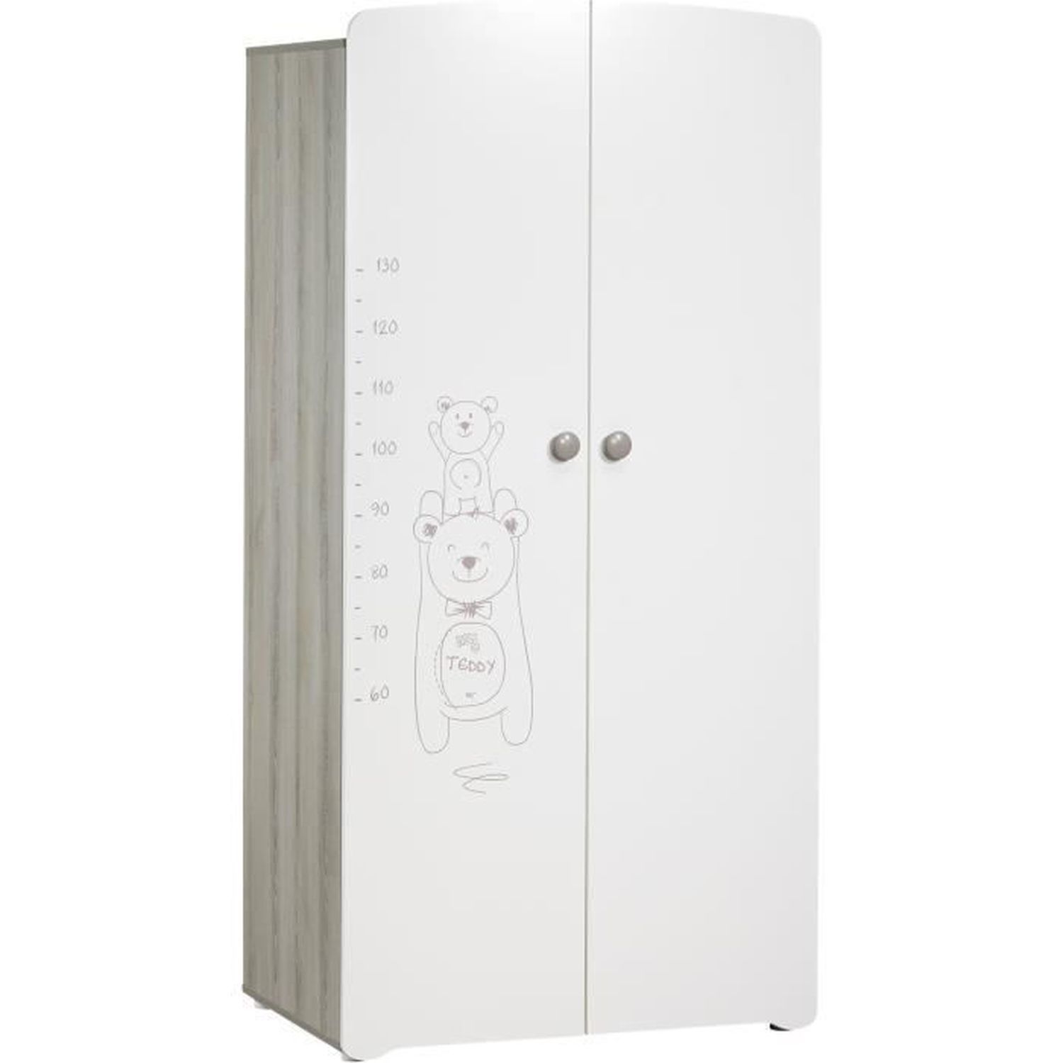 Armoire bébé ours 2 portes avec toise - Baby Price | Leroy Merlin
