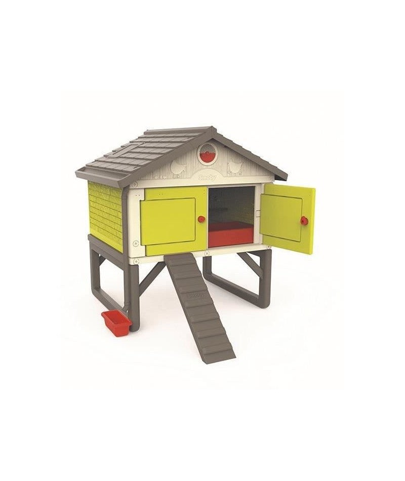 Smoby - Cluck Cluck Cottage - Lightweight plastic chicken coop - For 5 ...
