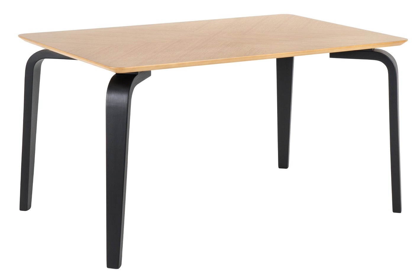 Table rectangulaire Spinak en chêne clair et pieds laqués – Sobriété et ...