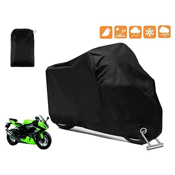 Bâche Protection Pluie Vélo Moto 265x105x125cm Noir | Leroy Merlin
