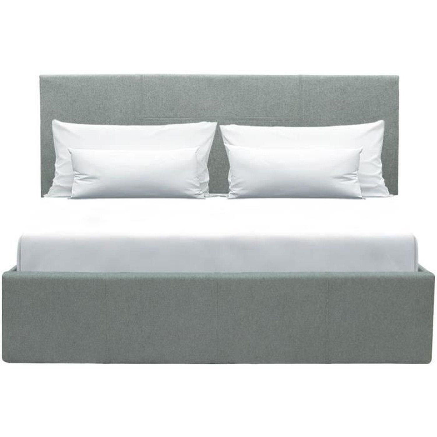 MARTIN bed with wooden slats, with gas lift and storage MDF base in ...