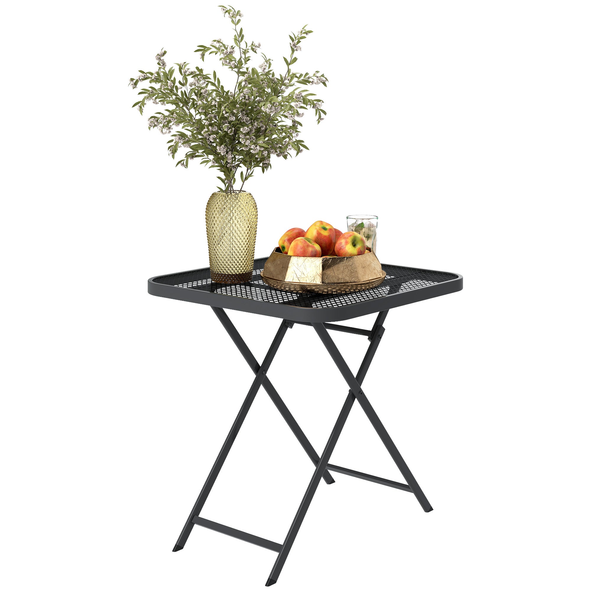 Table de jardin pliante, 70 x 70 cm. Table pliante de balcon résistante ...