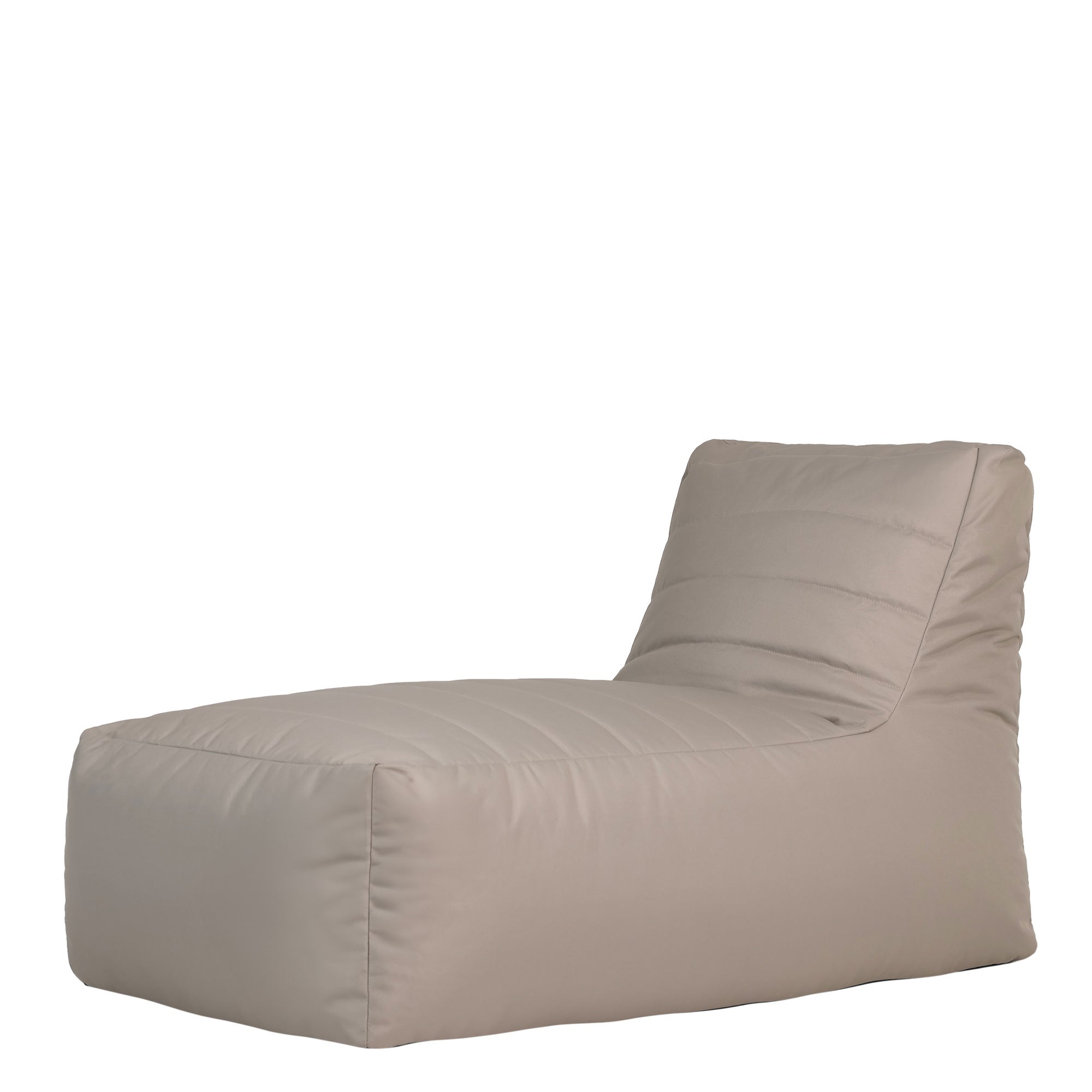 Pouf Veeva modulaire chaise longue d'extérieur beige galet 65x140cm ...