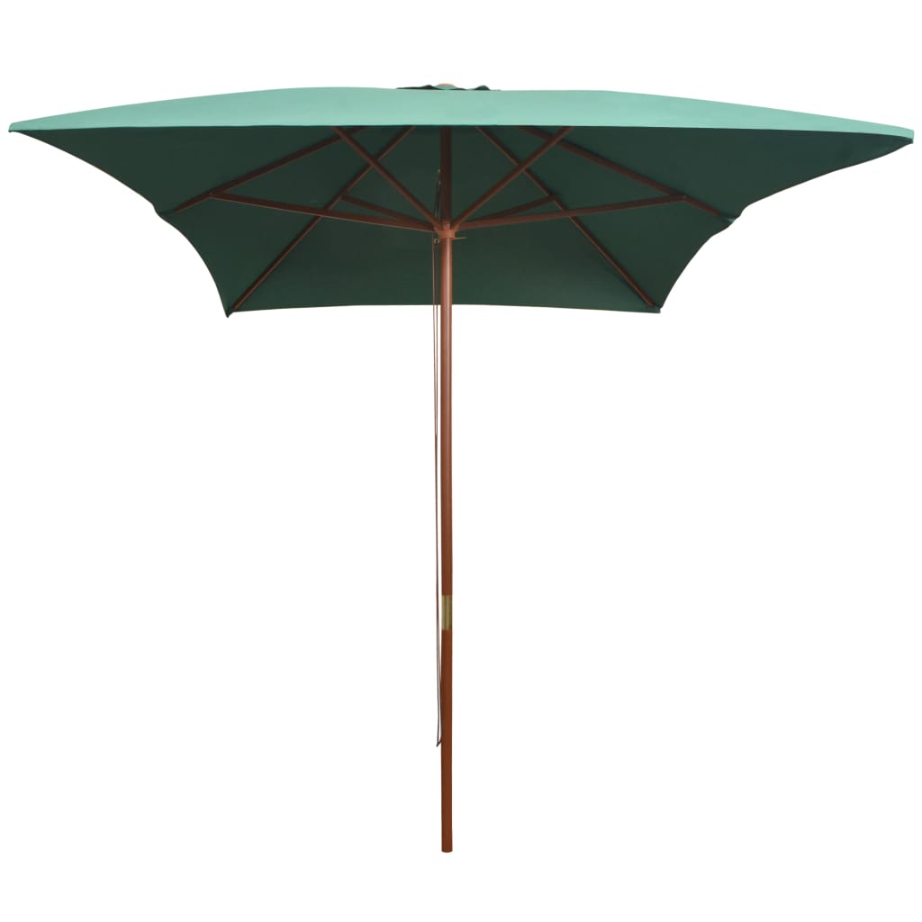 Parapluie avec manche en bois vert 200x300 cm - COMFORTXL | Leroy Merlin