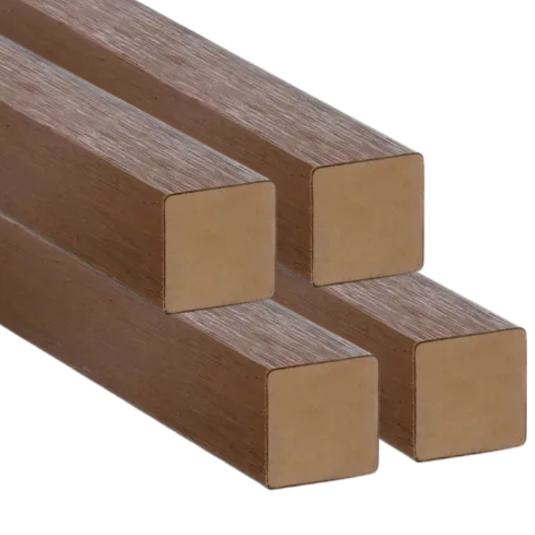 4 listones sólidos de WPC Urban Wall color Ipé 40x40x2400 mm | Leroy Merlin