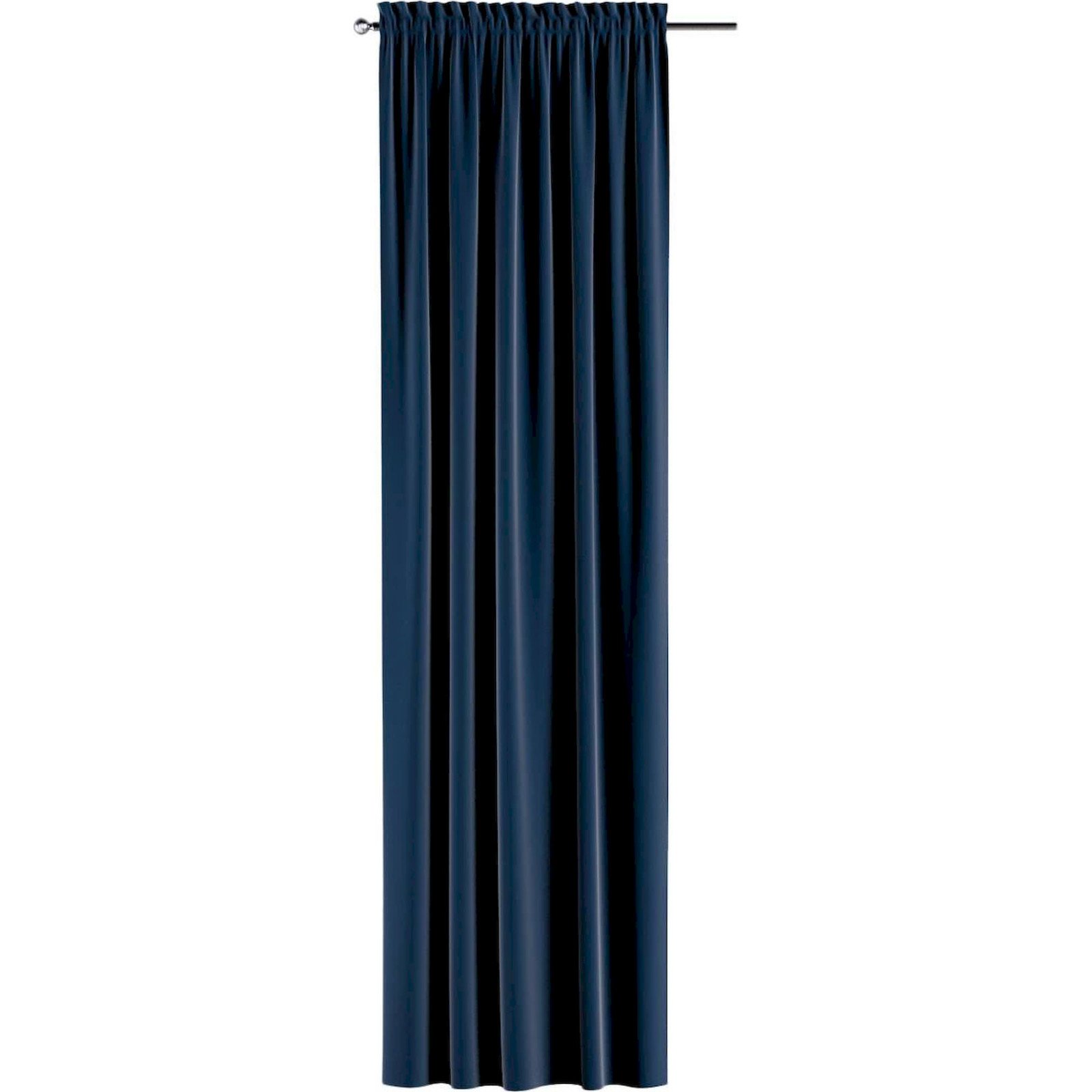 Rideau à galon fronceur Posh Velvet en velours 130 x 260 cm Bleu Marine ...