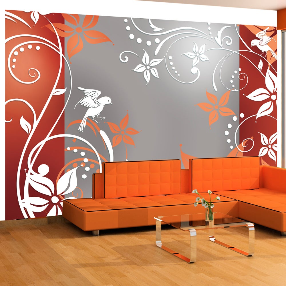 Papier peint intissé panoramique Floral fantasy II 300x210 cm | Leroy ...