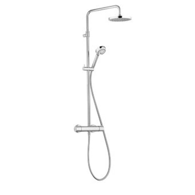 Kludi Logo colonne de douche double avec vanne de douche thermostatique ...