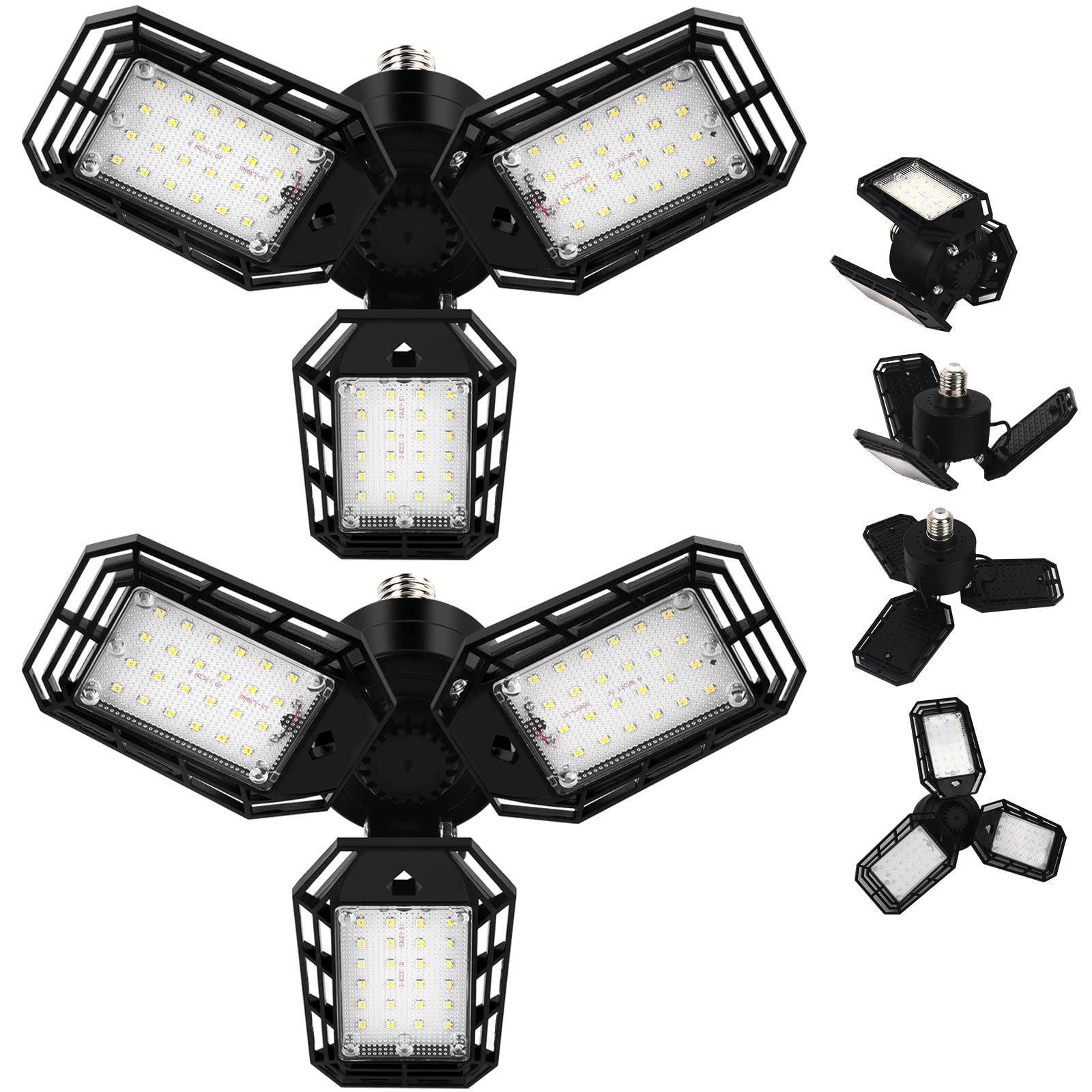 Lot de 2 lampes de garage LED, plafonnier de magasin à LED, lumière LED ...